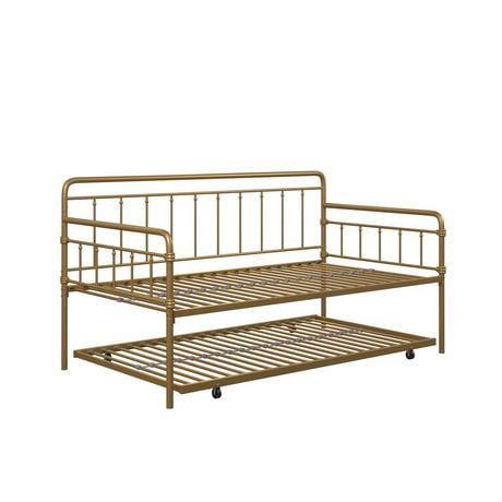 Click here for Dhp Wallace Metal Daybed With Trundle Gold Twin prices