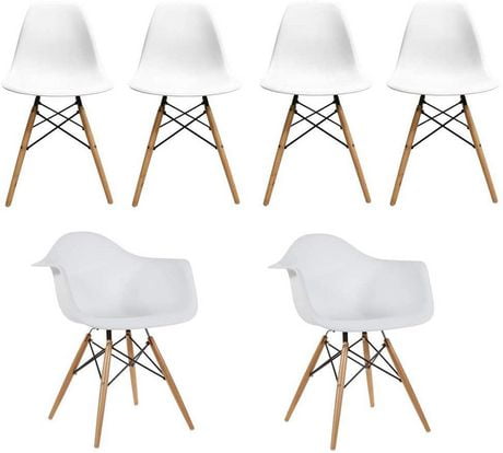 Click here for Nicer Furniture Eames Style Dining Chair Set White... prices