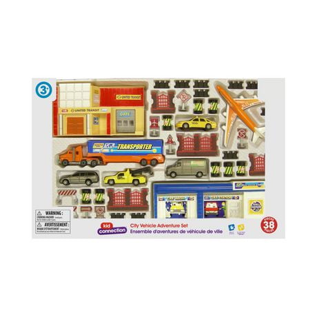 Kid Connection 38-piece City Adventure Vehicle Set | Walmart Canada