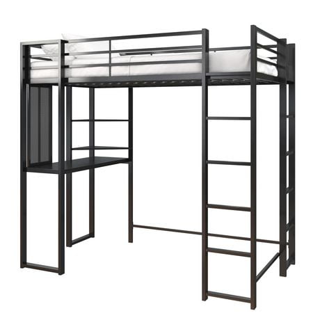 Click here for Dhp Abode Twin Size Loft Bed Black Twin prices