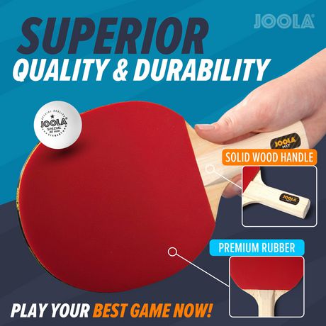 JOOLA HIT TABLE TENNIS SET (INCLUDES 4 HIT RACKETS, 8 BALLS & CARRYING ...