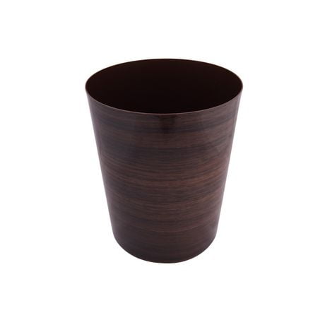 Mainstays 2.5 Gallon/ 11.4 Liter Plastic Waste Can, Dark Wood Grain, 2 ...