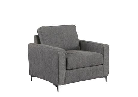 Click here for Topline Home Furnishings Graphite Grey Accent Chai... prices