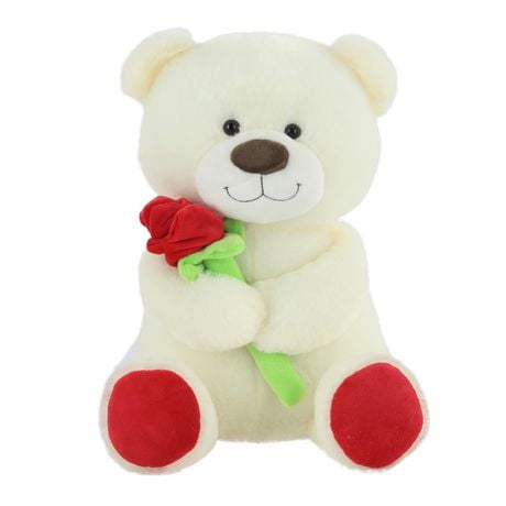Way To Celebrate Valentine’s Day Truly Bear Plush Toy, White | Walmart ...