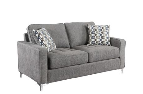 Click here for Topline Home Furnishings Graphite Grey Loveseat Gr... prices