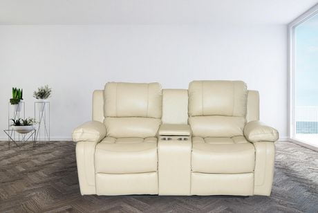 Click here for K-Living Alice Leatherair Recliner Loveseat With C... prices