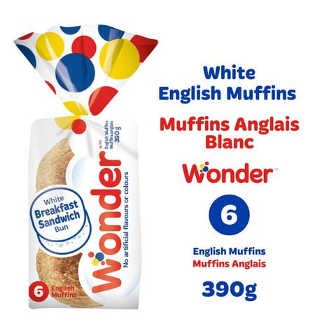 Wonder White English Muffins, 6ct, 412g - Walmart.ca
