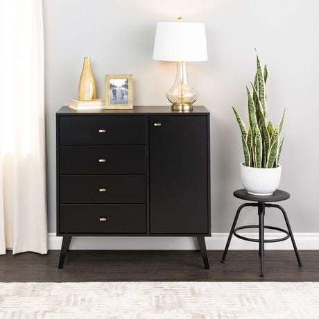 Click here for Prepac Milo Mid Century Modern 4-Drawer Chest With... prices