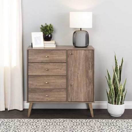 Click here for Prepac Milo Mid Century Modern 4-Drawer Chest With... prices