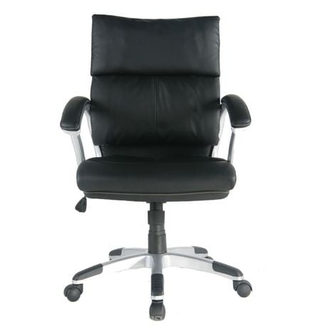 Click here for Tygerclaw Mid Back Pu Leather Office Chair Black R... prices