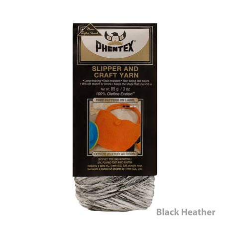 Click here for Phentex Slipper And Craft Yarn Black Heather prices