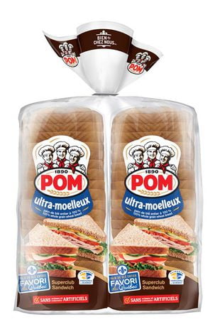 POM Ultra Moelleux Superclub 100% Whole Wheat Bread, Duo Pack | Walmart ...