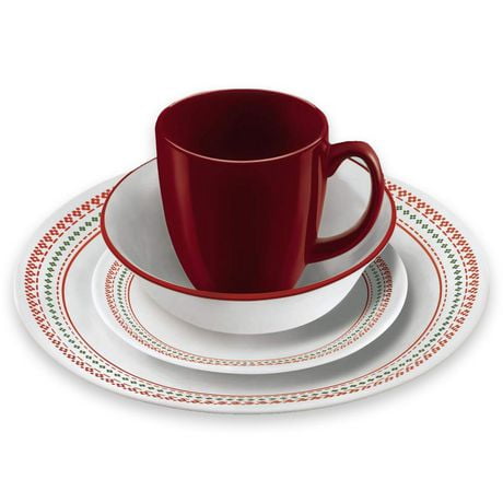 Corelle® Holiday Stitch 16pc Dinnerware Set | Walmart Canada
