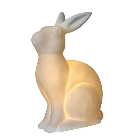 Simple Designs Porcelain Bunny Rabbit Shaped Animal Light Table Lamp ...