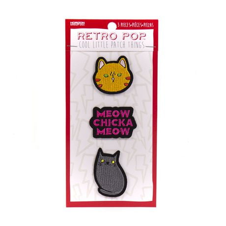 Retro Pop Meow CAT Mini Patches, 3ct. Patches by Horizon Group Usa ...