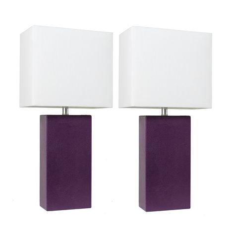 Click here for Elegant Designs 2 Pack Modern Leather Table Lamps... prices