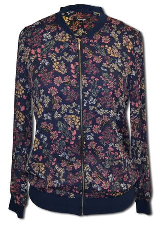 George Women's Printed Woven Bomber Jacket | Walmart Canada