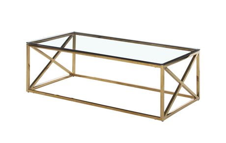 Click here for K-Living Palma Coffee Table With Clear Glass Top &... prices