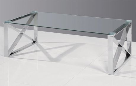 Click here for K-Living Patek Coffee Table With Clear Glass Top &... prices
