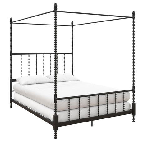 Click here for Dorel Jenny Lind Metal Canopy Bed Black Queen prices