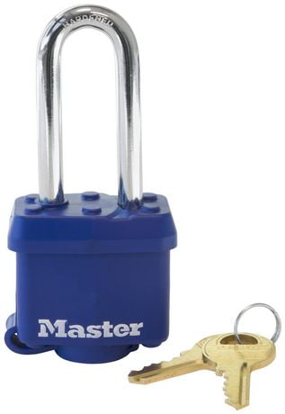 Master Lock 312DLH Wide Covered Laminated Steel Pin Tumbler Padlock ...
