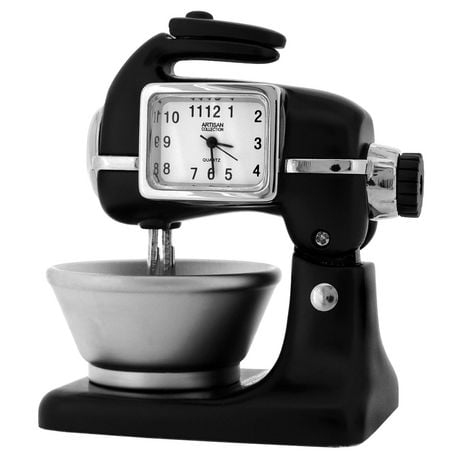 Deluxe Kitchen Mixer Collectible Desktop Mini Clock (C1015BK) | Walmart ...