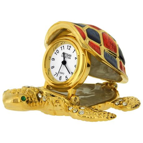 Ornate Turtle Mini Collectible Desktop Mini Clock (C1565RB) | Walmart ...