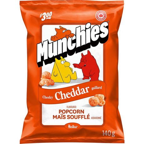 Munchies Cheeky Cheddar Flavoured Popcorn, 140 g. - Walmart.ca