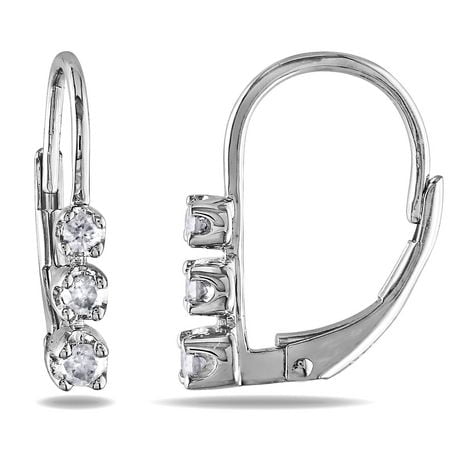Click here for Miabella 1/4 Carat T. W. Diamond Sterling Silver T... prices