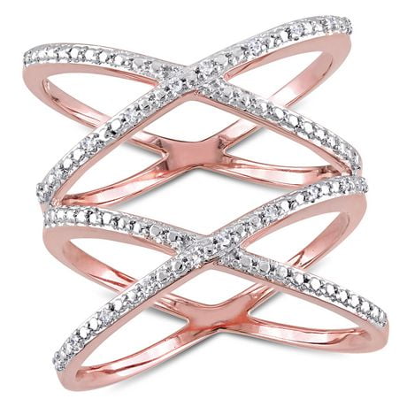 Click here for Miabella 1/10 Carat T. W Diamond Rose Rhodium-Plat... prices