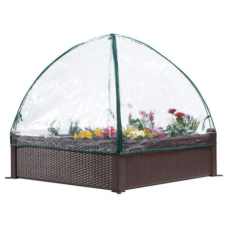 Click here for Ogrow 39 Square Raised Garden Bed Wicker Design Wi... prices