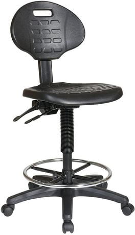 Click here for Nicer Furniture Urethane Drafting Chair Black # prices