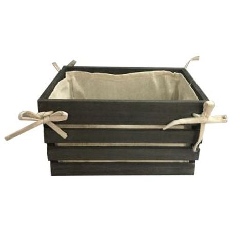 Click here for Hometrends Wood Crate With Liner Dark Grey 1 prices