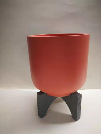Cement planter with wooden stand - Walmart.ca