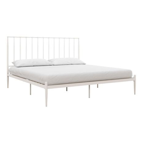 Click here for Dorel Dhp Giulia Modern Metal Bed White King prices