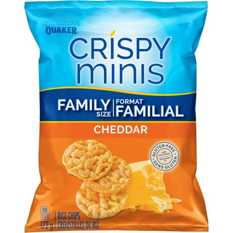 Quaker Crispy Minis Rice Chip Cheddar Family Size | Walmart Canada