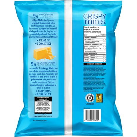 Quaker Crispy Minis Rice Chip Cheddar Family Size | Walmart Canada