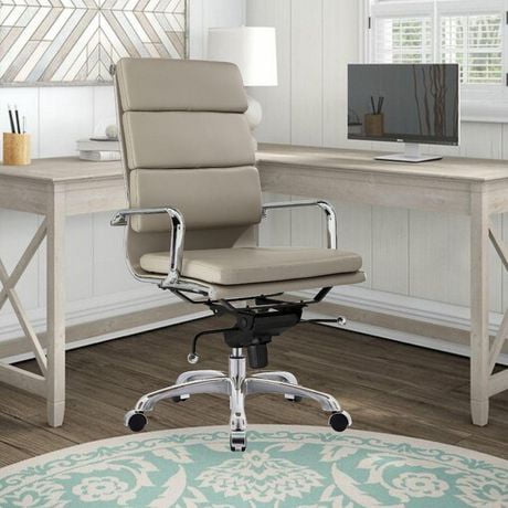 Paco Executive Padded Office Task Chair in grey, High-Back Executive ...