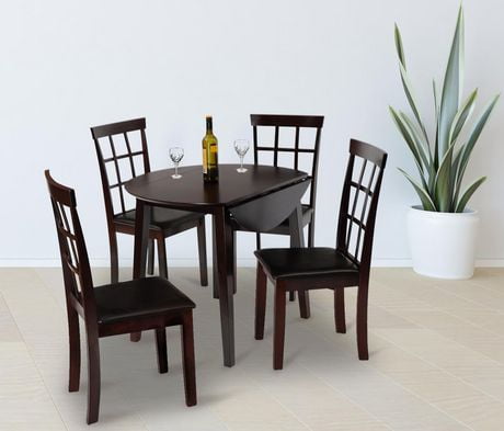 Click here for K-Living Helena 5 Pc Round Drop Down Dining Table... prices