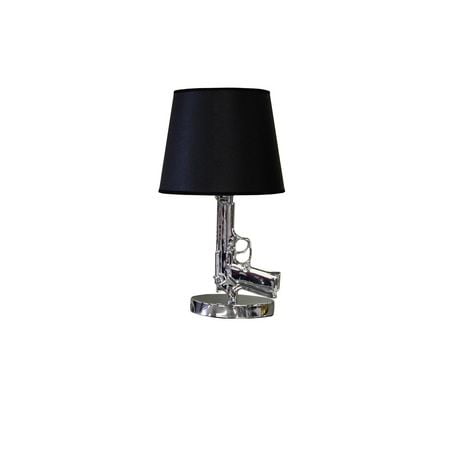 Click here for Heavenly Collection Silver Gun Metal Table Lamp Si... prices