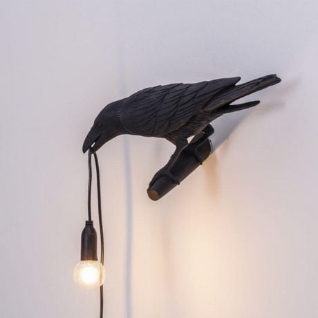 Click here for Heavenly Collection Black Bird Wall Lamp Black # prices