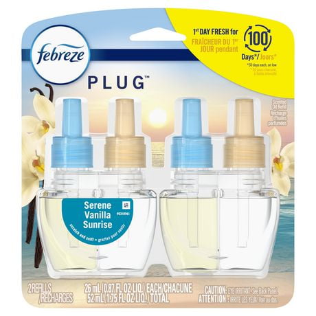 Febreze Odor-Fighting Fade Defy PLUG Air Freshener Serene Vanilla ...