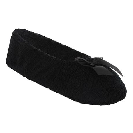 ISOspa by isotoner® Women's Piper Chevron Microterry Ballerina Slippers ...