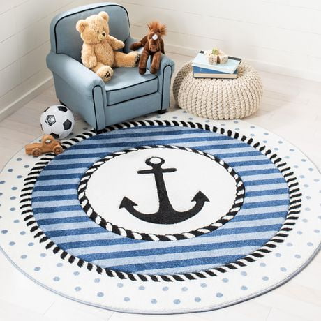 Click here for Safavieh Carousel Kids Kennet Anchor Area Rug Navy... prices