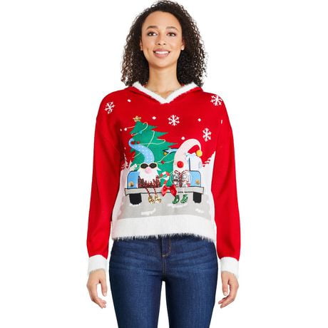 George Women's Hooded Christmas Sweater - Walmart.ca