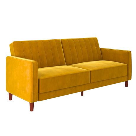 Click here for Dhp Pin Tufted Transitional Futon Mustard prices