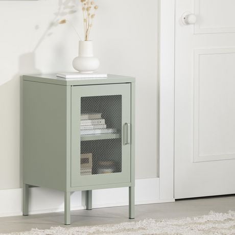 Metal Mesh 1-Door End Table from the collection Crea South Shore ...