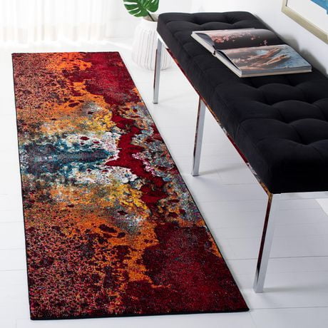 Click here for Safavieh Glacier Malanie Abstract Area Rug Red / O... prices