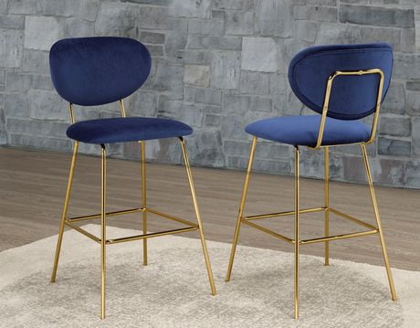 Click here for Brassex Inc Harman Bar Stool  Set Of 2  Blue Blue... prices
