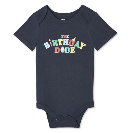Click here for George Baby Boys Birthday Short Sleeve Bodysuit Na... prices